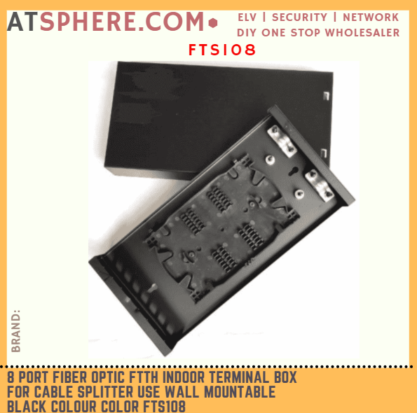 8 Port FTTH Fiber Optic Indoor Terminal Box for Cable Splitter use Wall ...