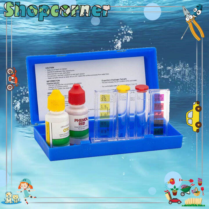 2 In 1 Test Kit Kolam Renang Kit Uji Air Klorin Ph Kolam Renang ...
