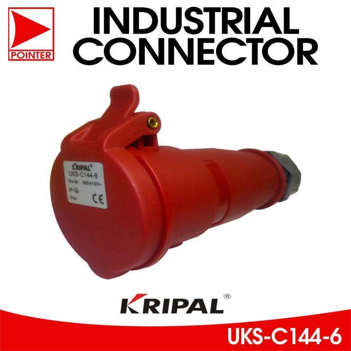 Kripal Industrial Connector IP44, 415V 16A/ 3P+E / Red Color | Lazada PH