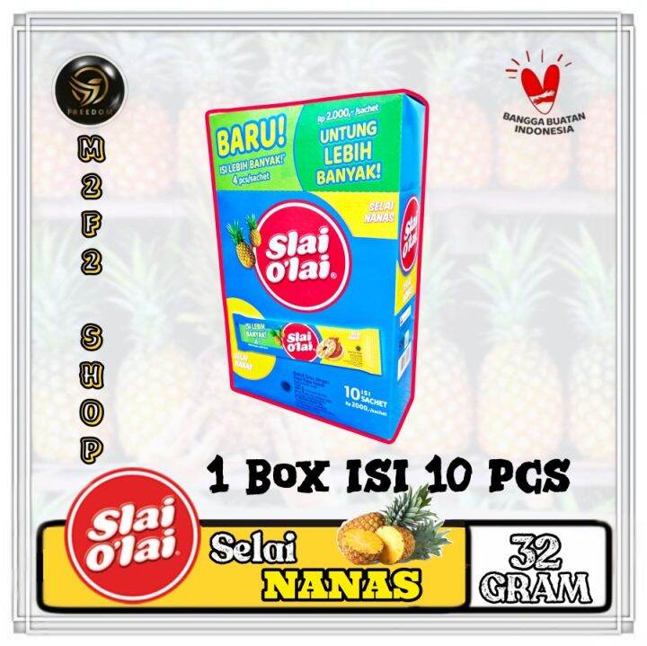 Biskuit Slai Olai Pineapple | Selai Nanas - 32 gr (Kemasan Box ...