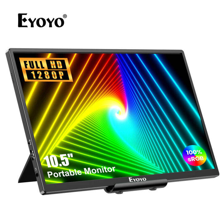 Eyoyo จอภาพแบบพกพาสำหรับแล็ปท็อป-Eyoyo 10.5นิ้วจอภาพขนาดเล็ก1280P, USB ...