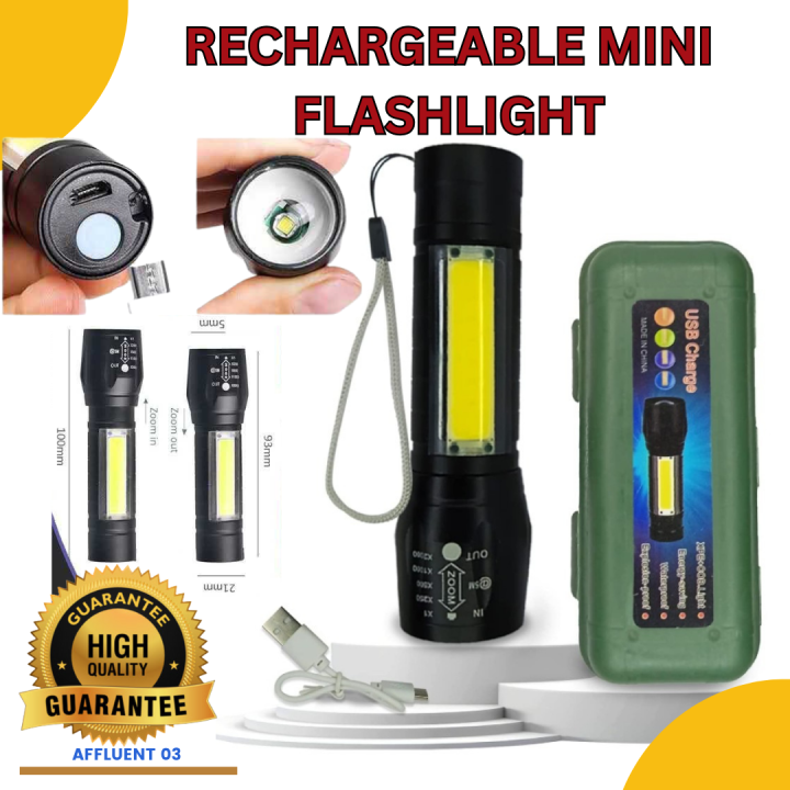 ORIGINAL XPE+Police Cree Mini LED Built-in Battery Flashlight ...