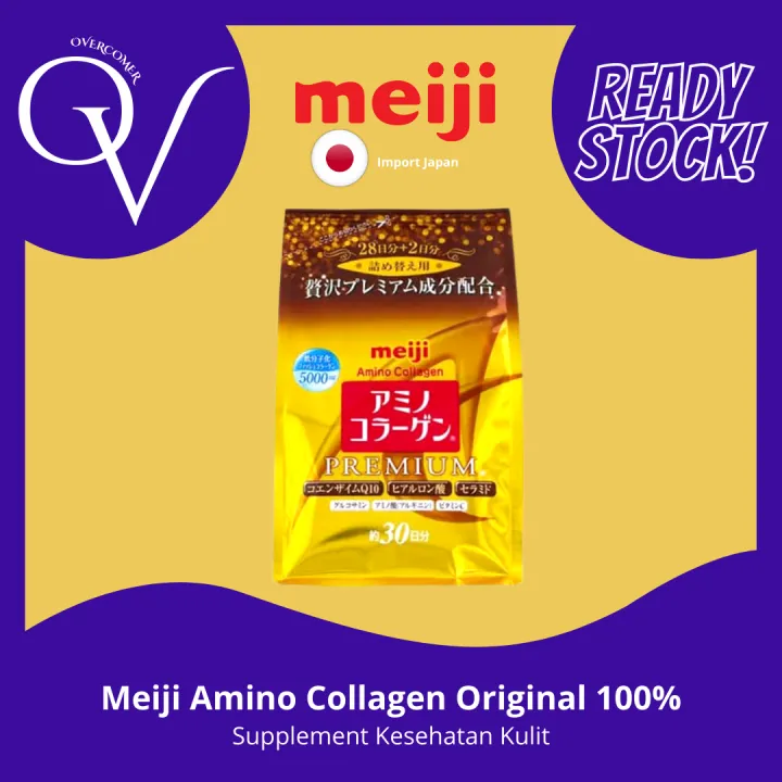 MEIJI AMINO COLLAGEN PREMIUM Whitening Skin Pemutih 214 gram Import ...