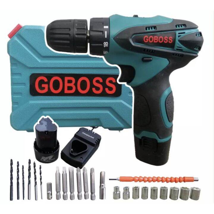 สว่านไร้สาย GOBOSS แบตเตอรี่12-24V 1.3AH รุ่น DF330DWE | Lazada.co.th
