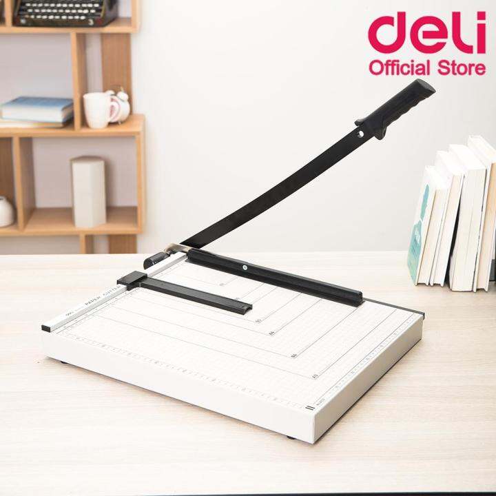 Deli Paper Cutter เครื่องตัดกระดาษ แท่นตัด #8014 ขนาด 12 x10 นิ้ว ...