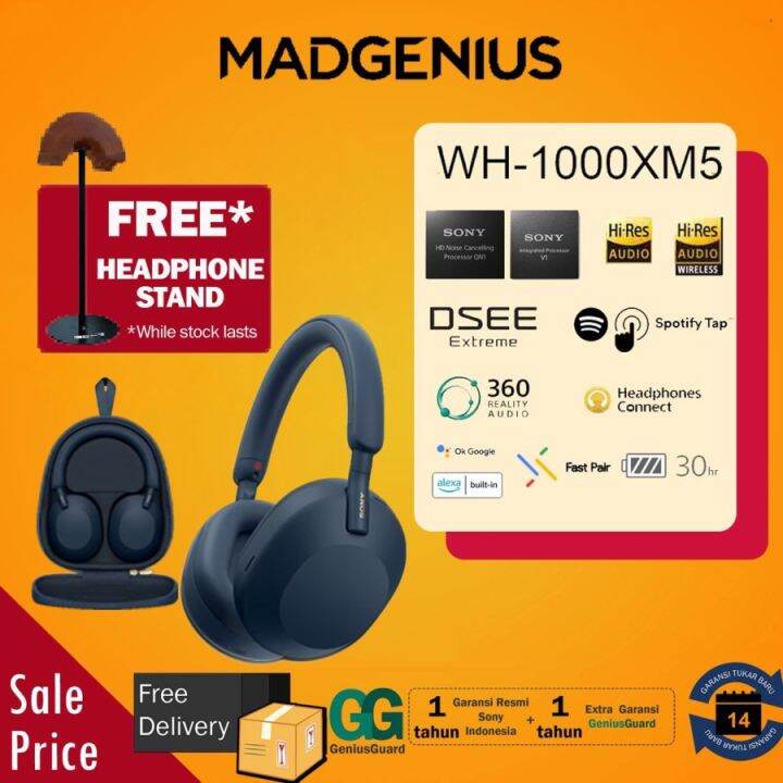 Sony WH-1000XM5 / WH1000Xm5 / WH 1000XM5 Midnight Blue / Xm5 Wireless ...