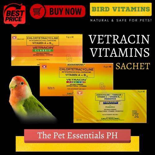 Bird multivitamins Vetracin powder sachet classic premium gold Pet ...