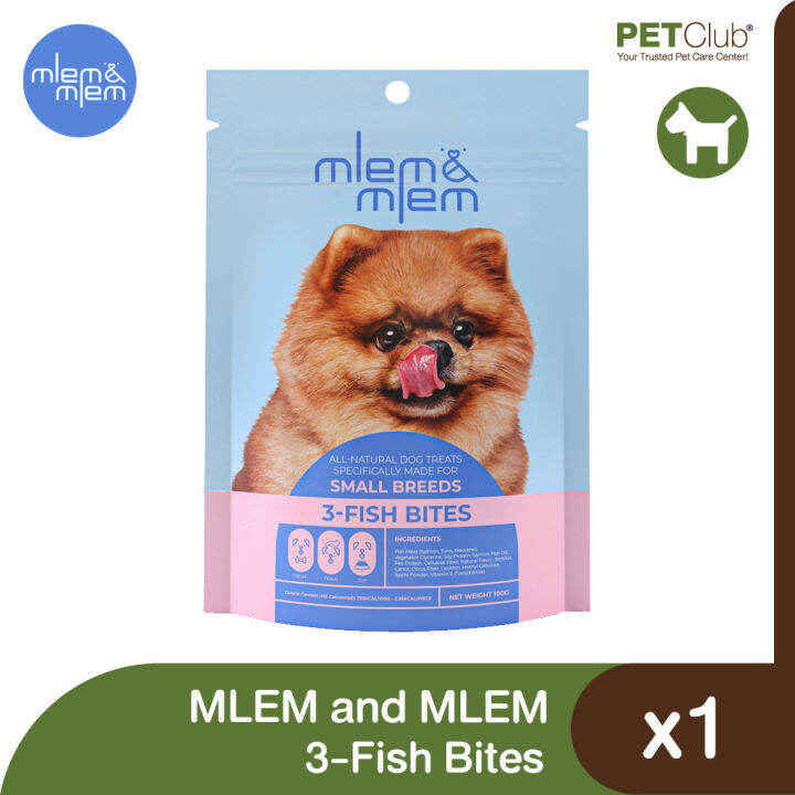 [PETClub] MLEM&MLEM 3-Fish Bites - ทรีฟิชไบท์ สำหรับสุนัขพันธุ์เล็ก ...