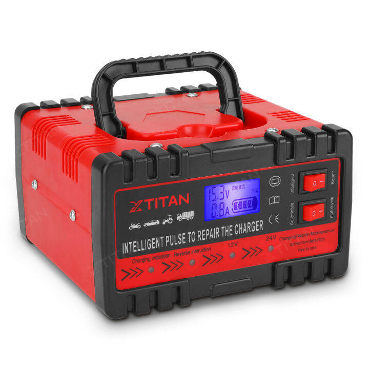 XTITAN Battery Charger 12V/24V Car Lorry Battery Charger Pengecas Bateri Kereta Lori Pulse ...