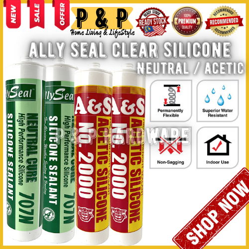AllySeal - All Purpose Sealant Caulk Transparent Clear ( Indoor/Outdoor ...