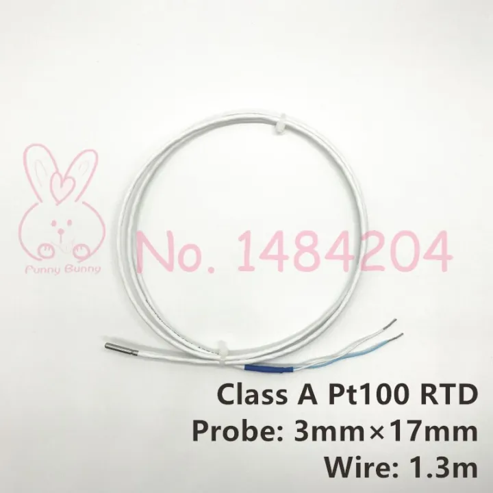 Grade A Pt100 Temperature Sensor Rtd Probe 2 Core Teflon Wire 1.3m With Shielding For 3d Printer ...