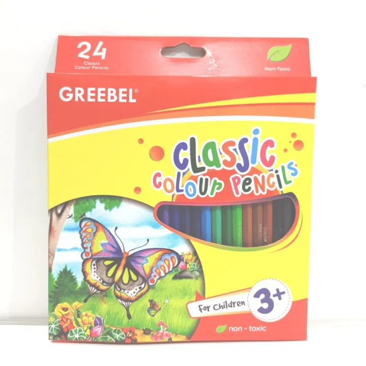 Pensil Warna GREEBEL 24 Panjang Classic Colour Pencils Color Pencil ...