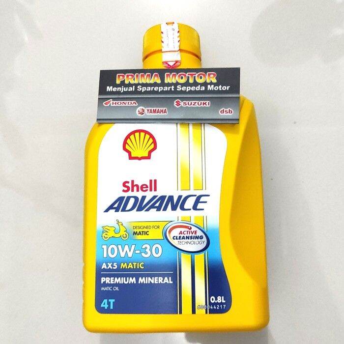 OLI SHELL ADVANCE AX5 MATIC SCOOTER 10W-30 0.8L | Lazada Indonesia
