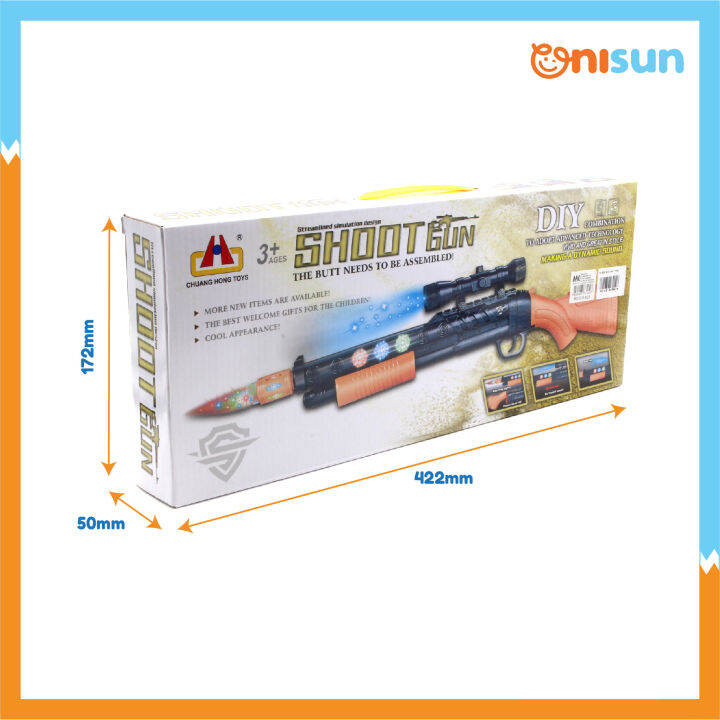 Children Fun Electric Long Range Blaster Toy Gun with LED Lights and ...