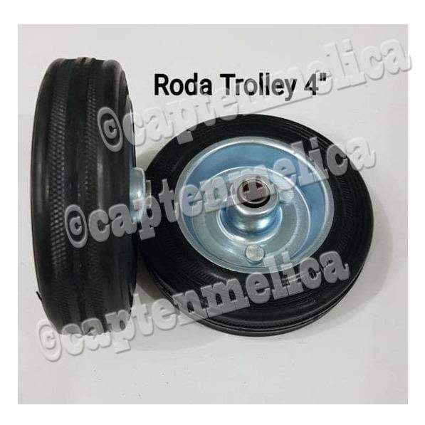 2pcs - ( RODA SAJA) 4" RODA BAN ETALASE RODA BAN TROLI TROLLEY RODA BAN ...