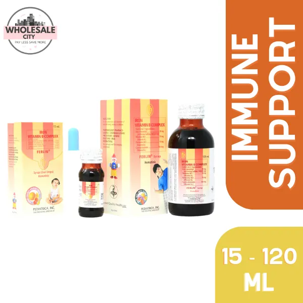 Ferlin (Iron + Vitamin B-Complex) Drop (15ML) / Syrup (120ML) | Lazada PH
