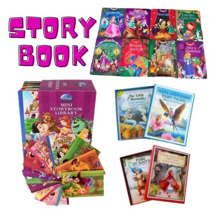 MnKC 12 in 1 Mini Storybook 8 Pcs Story Books Library Kids Toddler Story Book Children Bedtime ...