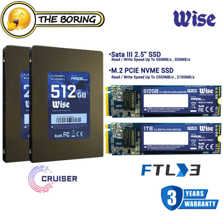 Wise M.2 NVMe PCIe 3.0 SSD | Wise Cruiser 2.5" SATA III SSD 256GB ...