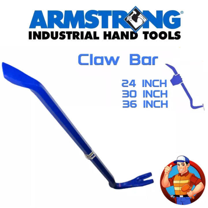 ARMSTRONG HD WRECKING BAR crowbar Heavy forged steel bar Long Claw Bar ...