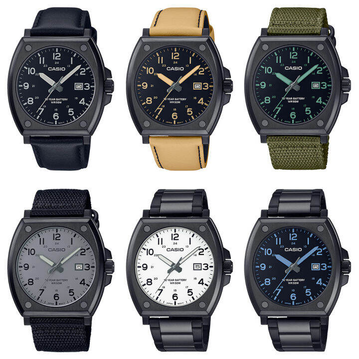Casio Standard นาฬิกาข้อมือผู้ชาย รุ่น MTP-E715L,MTP-E715C,MTP-E715D (MTP-E715L-1A,MTP-E715L-5A ...