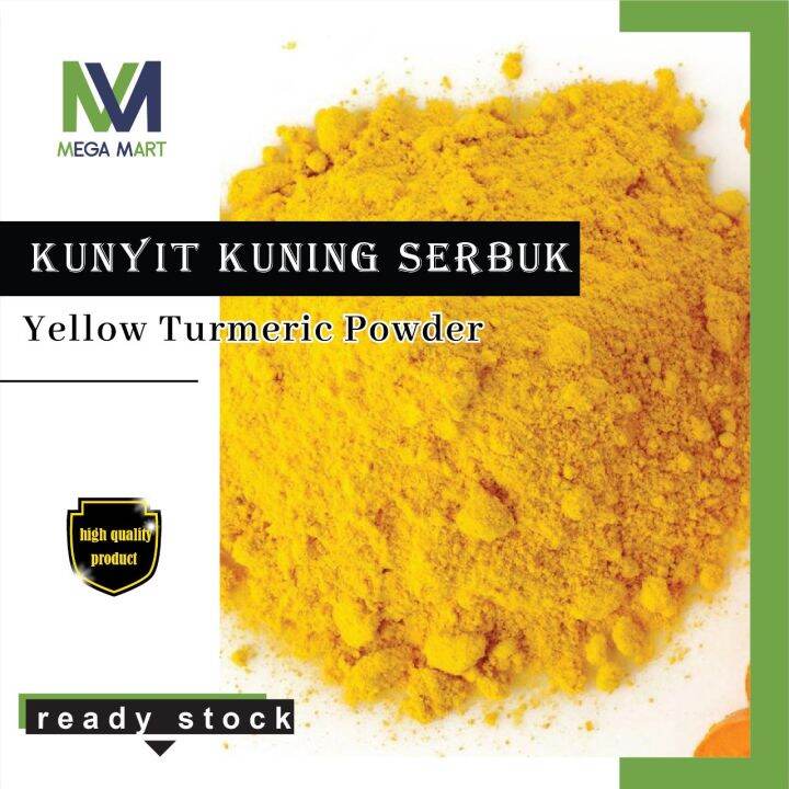 100% TURMERIC POWDER YELLOW / SERBUK KUNYIT ASLI KUNING 100g 250g 500g ...