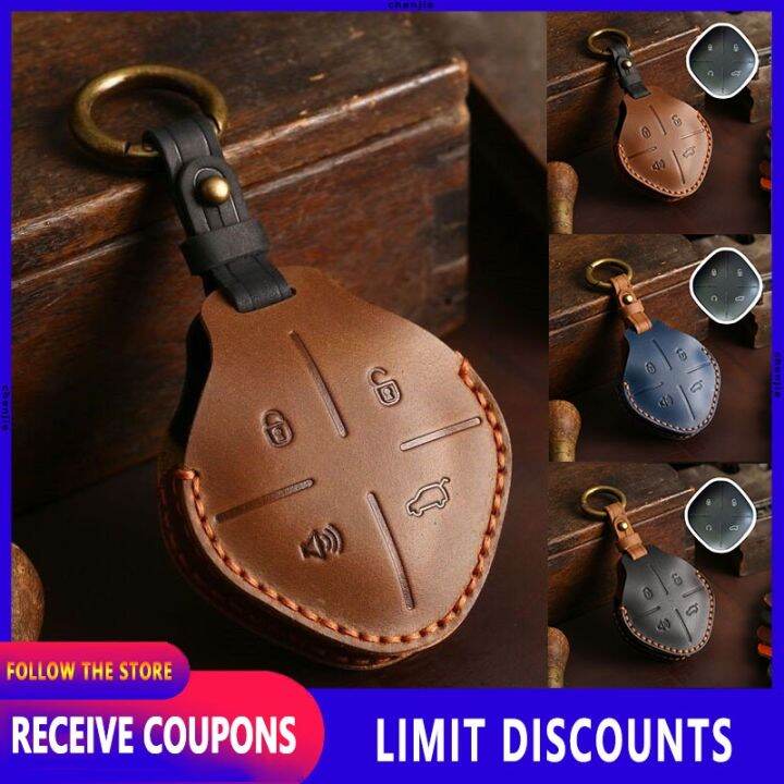 High quality Crazy Horse Leather For Jetour Dashing 2023 2024 key cover ...