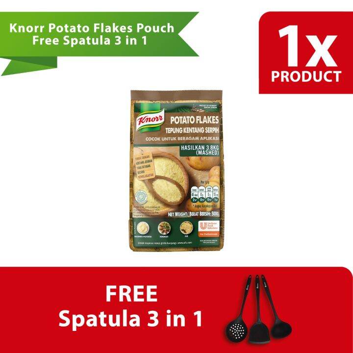 Knorr Potato Flakes Pouch 500G Free Spatula 3 in 1 | Lazada Indonesia