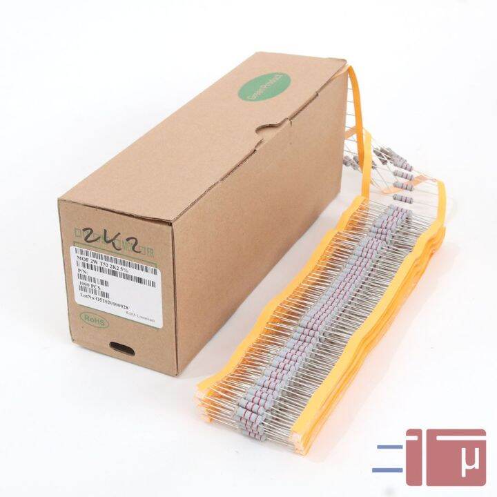 Resistor 2K2 2.2K 2W Metal Oxide 5% Taiwan Kaki Tembaga | Lazada Indonesia