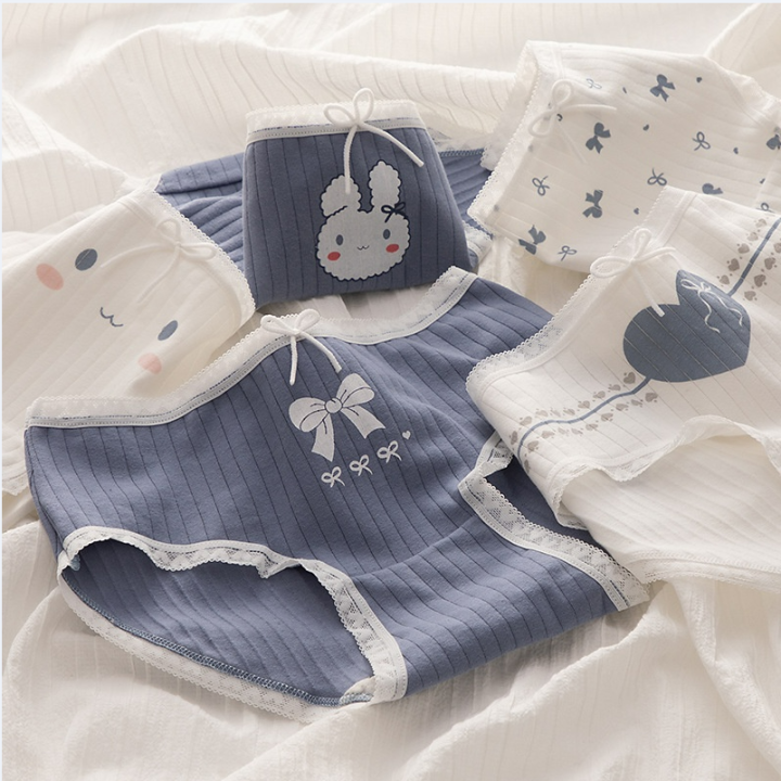 karabl shop กางเกงชั้นในผู้หญิง ผ้าฝ้ายระบายอากาศได้ดี สไตล์เกาหลี #U24 ...