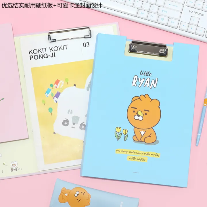 Korea stationery Funnyd cute Ryan fart peach A4 data folder board ...