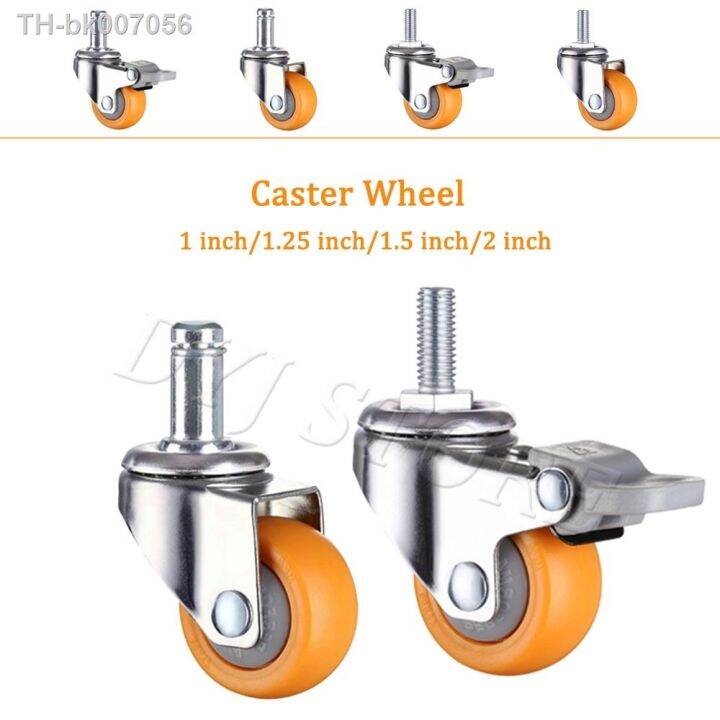 1/1.25/1.5/2 Inch Orange Caster Wheel 360 Degree Swivel Caster Wheel ...