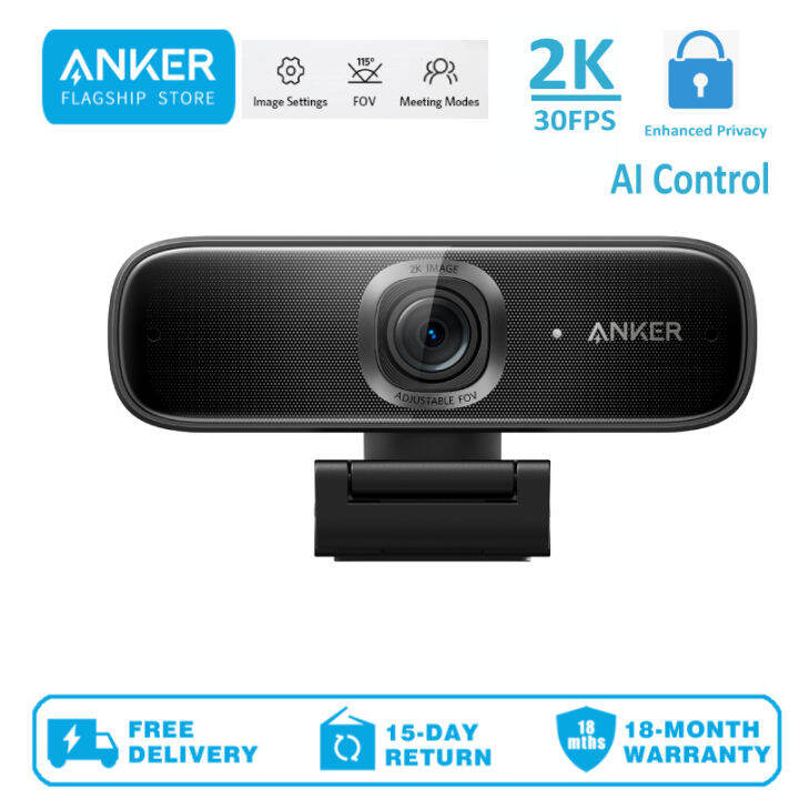 Anker A3362 PowerConf C302 Smart Full HD Webcam, AI-Powered Framing ...