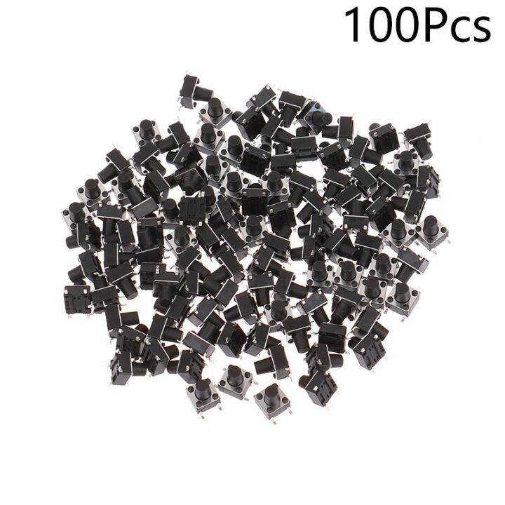 100PCS PCB Momentary Tactile Tact Push Button Switch Right Angle With ...