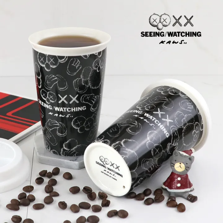 Kaws Sesame Street Tide Brand Ceramic Mug JJ Lin Cup Home Lovely Couple ...
