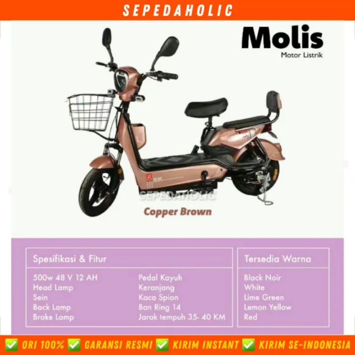 Sepeda Listrik Molis Electric E Bike 500 Watt | Lazada Indonesia