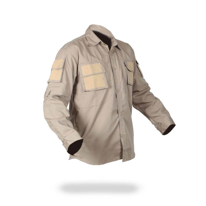 ZeronineTacticalWear-Kemeja 511 Panjang Cream Bahan American Ripstop TR ...