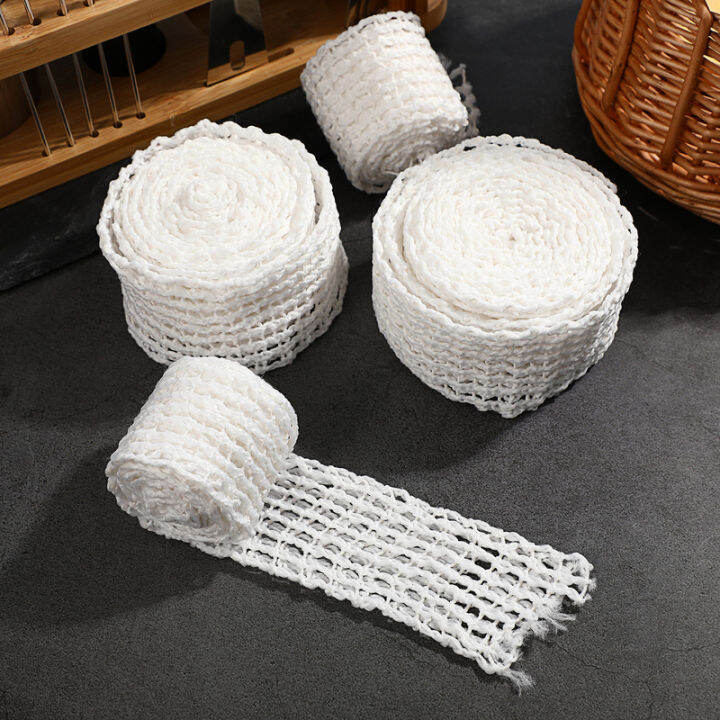 RUDMALL 4 Rolls Char Siew Braided Rope Butcher Wrapping Net Elastic ...