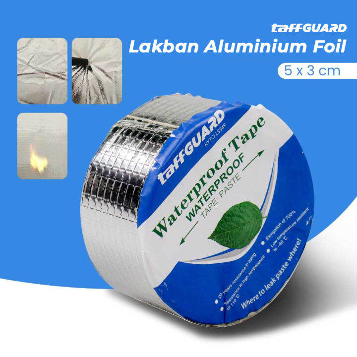 Lakban Aluminium Foil Waterproof Tahan Panas dan Ekstrem, Cocok untuk Menambal Lubang Pipa dan ...