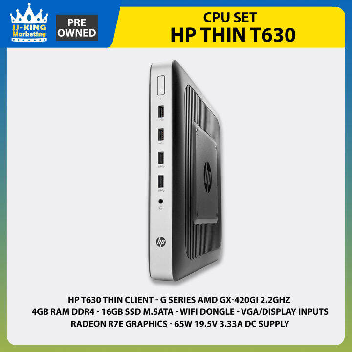 HP Thin T630 4GB RAM 16GB SSD FREE POWER CORD AND DISPLAY PORT | Lazada PH