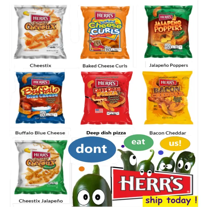 ridges chips Herr's Jalapeno Poppers Cheestix Cheese Curls cheetos lays ...