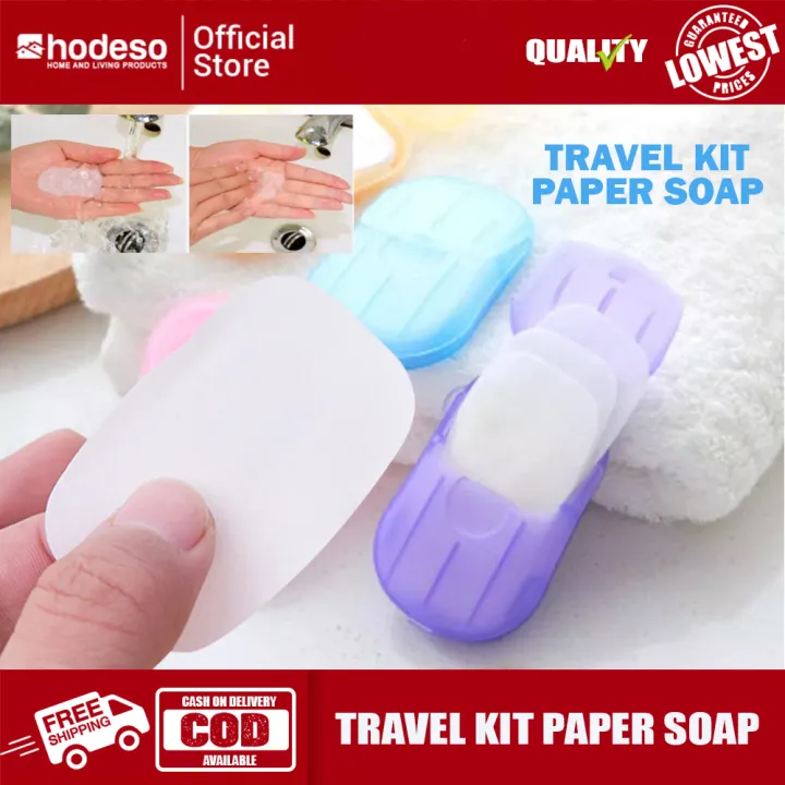 Hodeso - Paper Soap 20 Sheets for Travel , Portable Anti-Bacterial ...