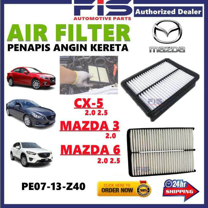 FIS Air Filter Mazda 3 6 2.0 2.5 Mazda CX-5 2.0 2.5 PE07-13-Z40 Penapis ...