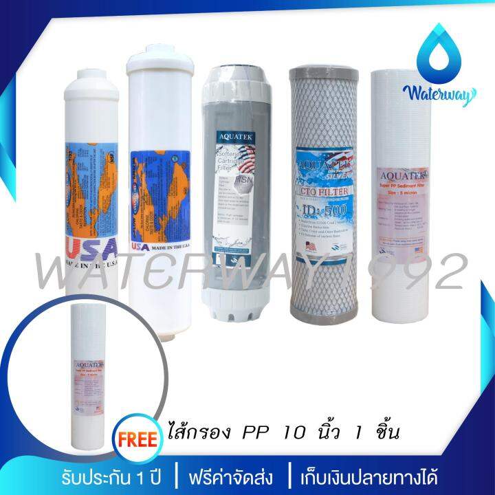 AQUATEK USA + Inline OMIPURE ไส้กรองน้ำดื่ม 5 ขั้นตอน คุณภาพดี แถมฟรี ...