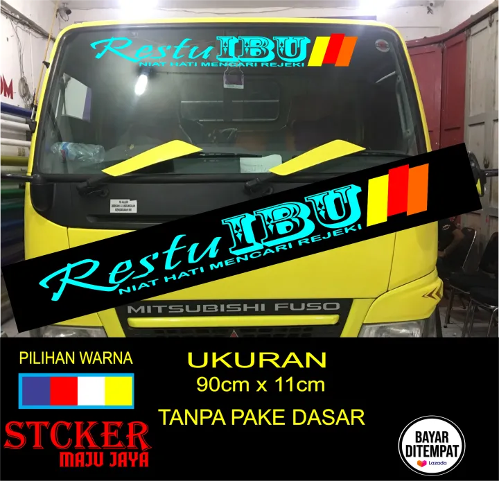 Stiker mobil variasi hiasan terbaru tulisan RESTU IBU cutting sticker ...