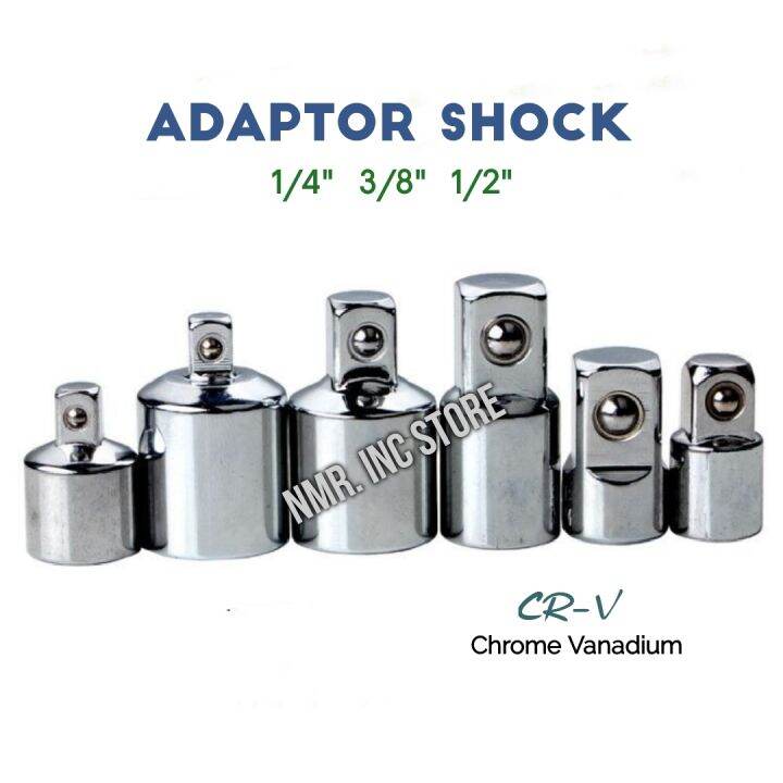 Adaptor Mata Kunci Shock 1/4, 3/8, dan 1/2 Inch Inci CR-V, Converter ...