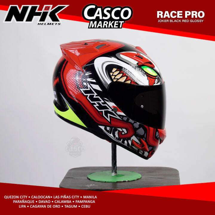 NHK RACE PRO JOKER FULL FACE SINGLE VISOR MOTORCYCLE HELMET | Lazada PH