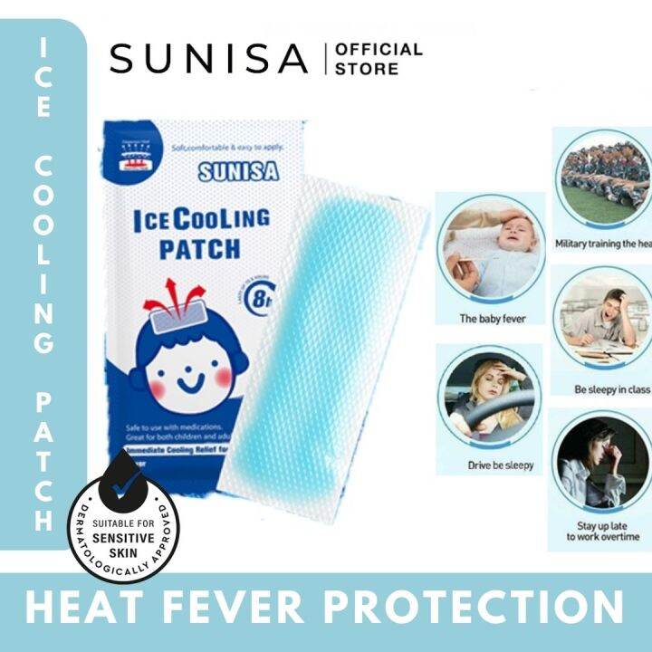 ⭐ SUNISA Summer Physical Cooling Ice Cold Pads Sunstroke Sticker ...