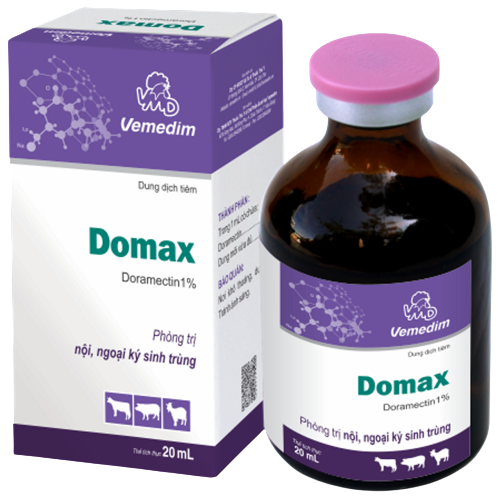 Domax, dung dịch tiêm, chai 20 ml, Tiêu diệt nội ký sinh trùng (giun ...