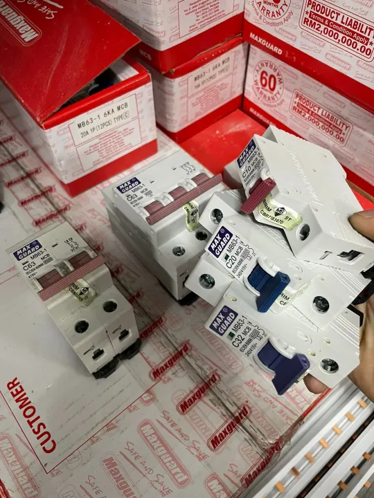 ELECTRIC BREAKER FUSES MCB 1/2/3 POLE【SIRIM】 ORIGINAL MAXGUARD MCB 10A ...