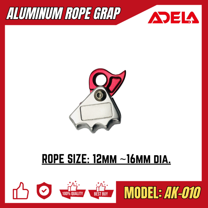 Adela Rope Grab Rope Stop Back Up Device AK-010 Rope Size Dia. 12~14mm CE EN358:1999 Rescue ...